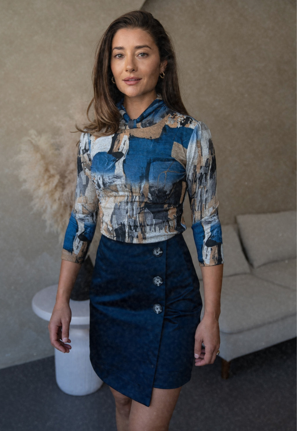 Falda Noelia Marine – Elizabeth Lozano Chile